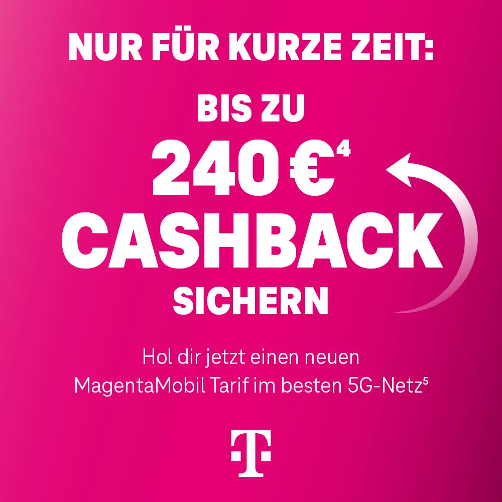 Telekom Cashback 2025 Q4 – bis zu 240 € sichern